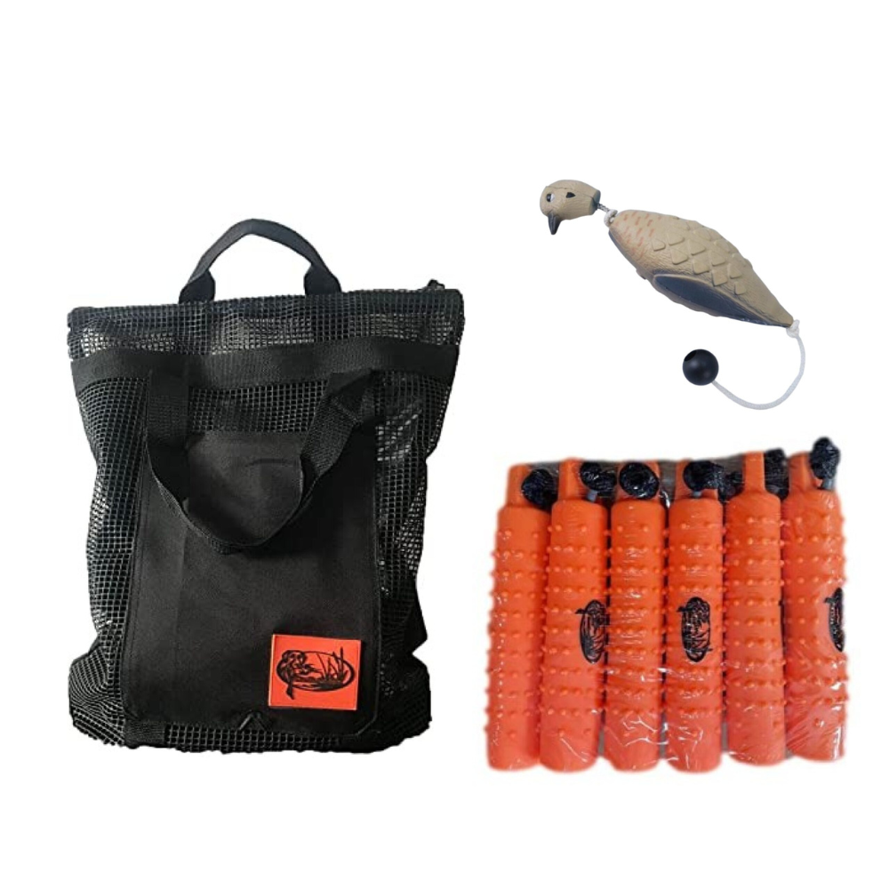 Hunting Dog Training Kit - HuntEmUp Essentials with Dummies & Bumpers