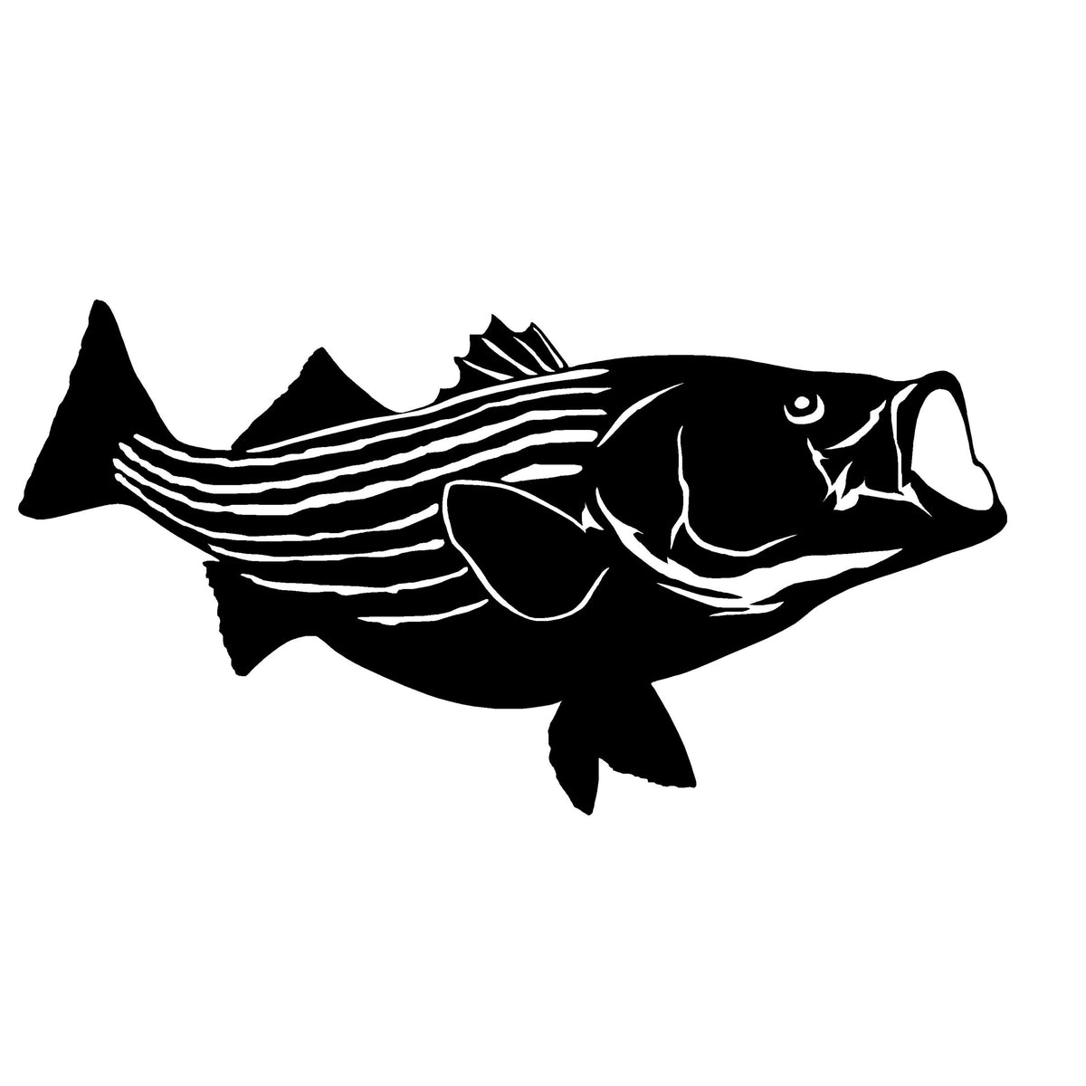 Striper Bass Fishing Decal – Striper Bass Fishing Sticker – 2206 for ...