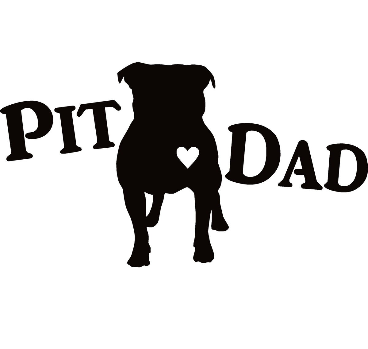 Pit Dad Pitbull Dog Heartbeat Decal Sticker – 7203 — HuntEmUp