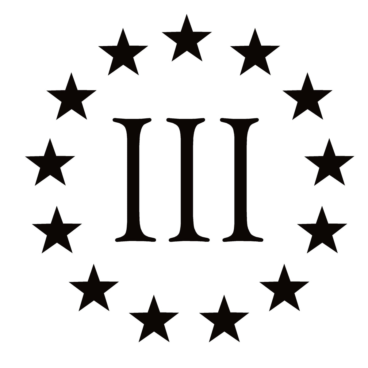 Three Percenter Sticker - 3 Percenter Decal - Quality Decal 7261 — HuntEmUp