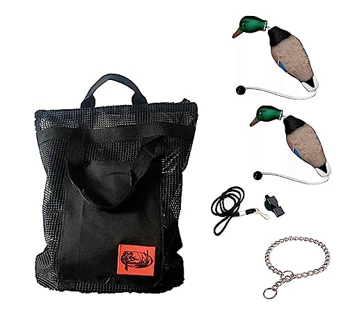 Hunting Dog Training Kit - HuntEmUp Essentials with 2 Dummies & Whistle