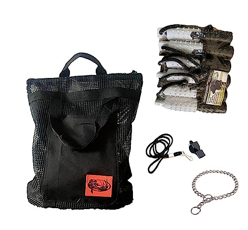 HuntEmUp Hunting Dog Essentials Training Kit - Bumper, Whistle, Chain