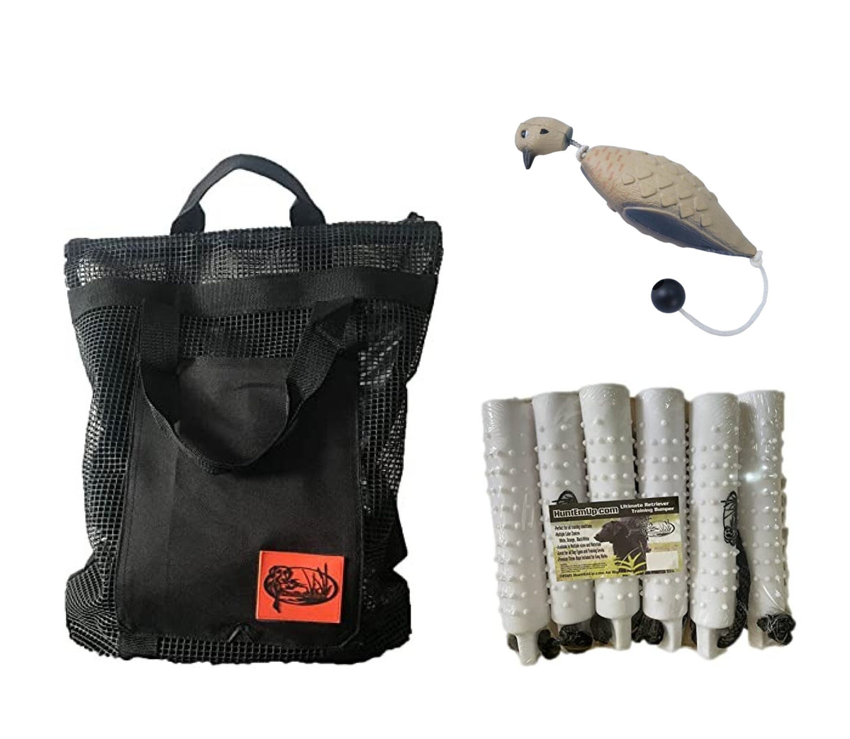 Hunting Dog Training Kit - HuntEmUp Essentials with Dove Dummy & Bumpers
