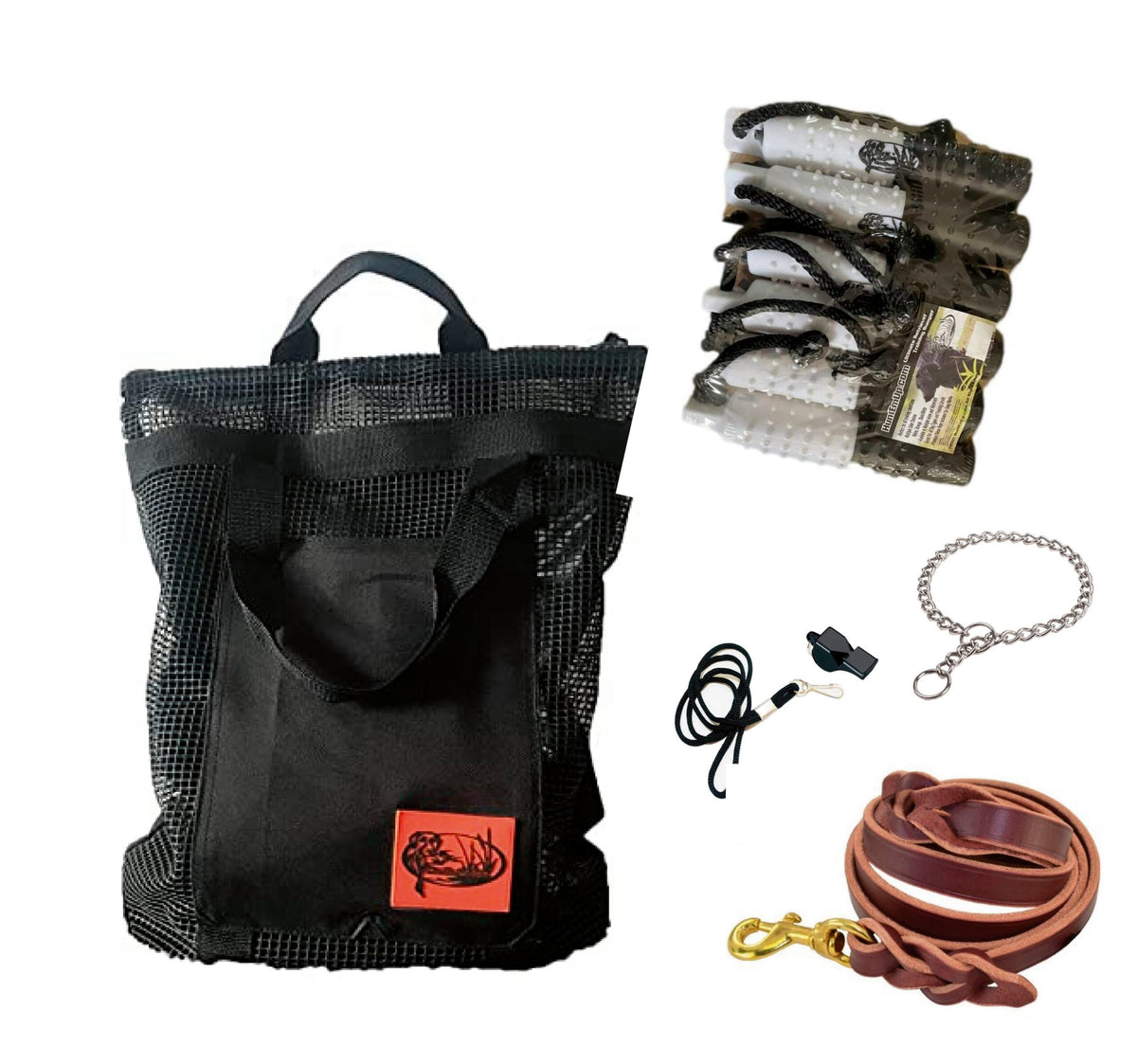 Training Kit - HuntEmUp Hunting Dog Essentials with Bumpers & Leash